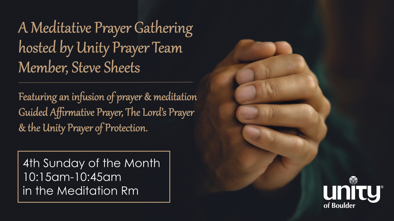 Meditative Prayer Gathering Wide-01 · Unity of Boulder Spiritual Community